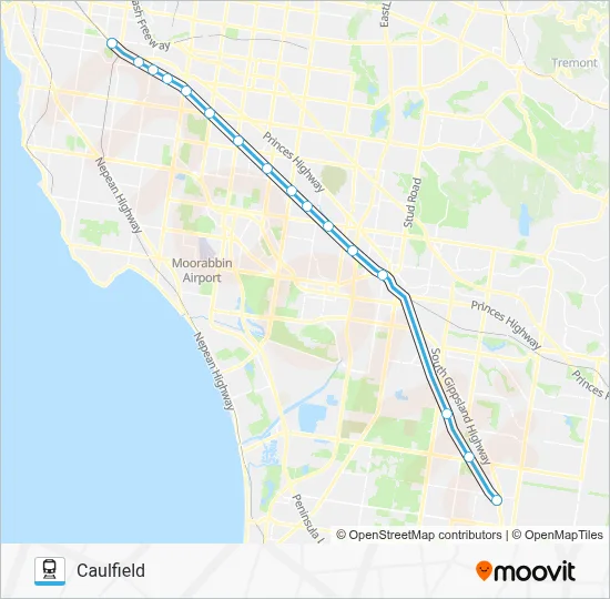 CRANBOURNE Route: Schedules, Stops & Maps - Caulfield (Updated)