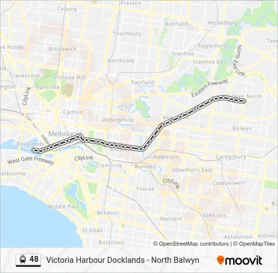 48 Route: Schedules, Stops & Maps - Victoria Harbour Docklands (Updated)