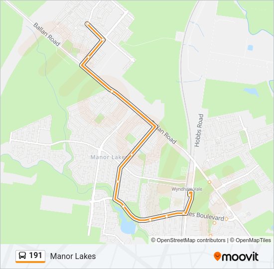 191 Route: Schedules, Stops & Maps - Manor Lakes (Updated)
