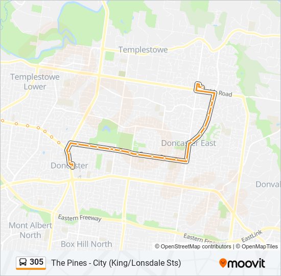 305 Route: Schedules, Stops & Maps - The Pines (Updated)