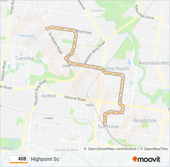 408 Route: Schedules, Stops & Maps - Sunshine Station (Updated)