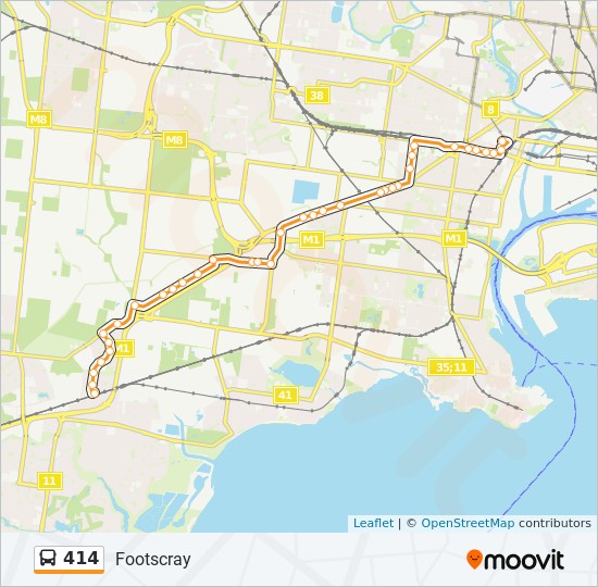 414 Route: Schedules, Stops & Maps - Footscray