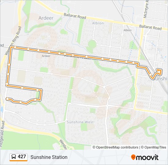 427 Route: Schedules, Stops & Maps - Sunshine Station (Updated)