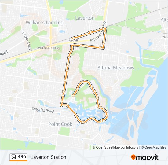 496 Route: Schedules, Stops & Maps - Laverton Station (Updated)