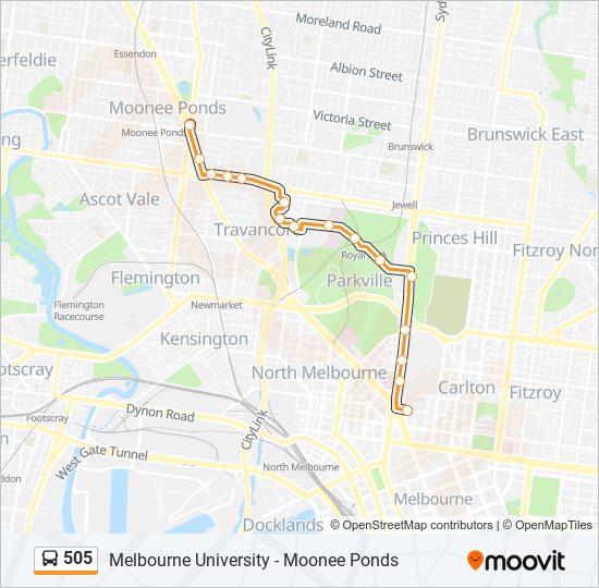 505 Route Schedules Stops Maps Melbourne University Updated 