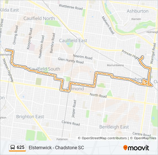 625 Route: Schedules, Stops & Maps - Chadstone Sc (Updated)