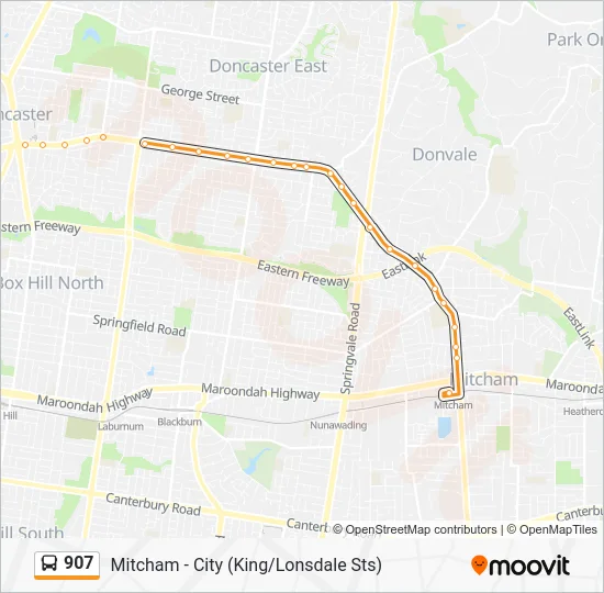 907 Route: Schedules, Stops & Maps - City (King/Lonsdale Sts) (Updated)