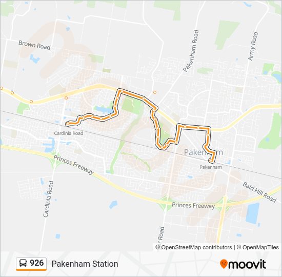 926 Route: Schedules, Stops & Maps - Pakenham Station (Updated)