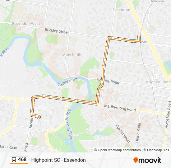 468 Route: Schedules, Stops & Maps - Essendon (Updated)