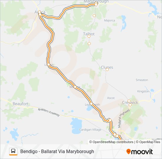 BENDIGO BALLARAT VIA MARYBOROUGH Route: Schedules, Stops & Maps ...
