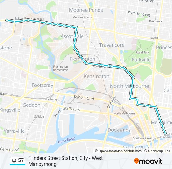 57 Route: Schedules, Stops & Maps - Flinders Street Station (City ...