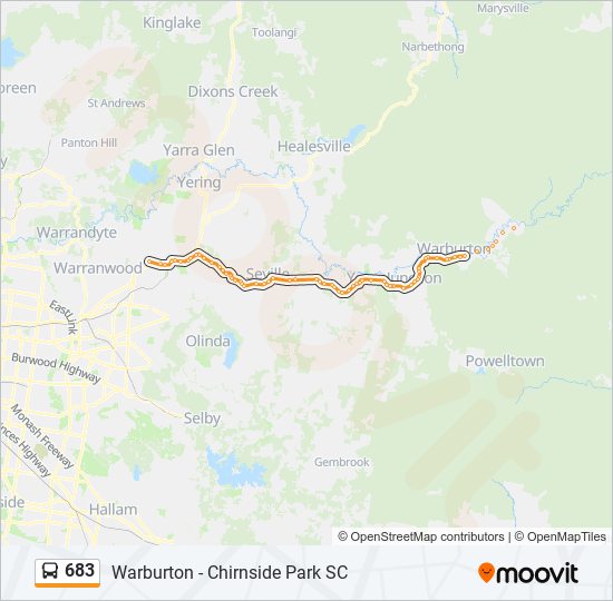 683 Route: Schedules, Stops & Maps - Chirnside Park Sc (Updated)