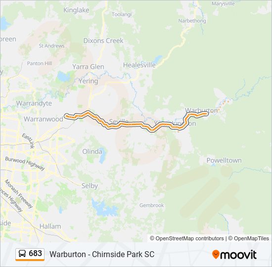 683 Route: Schedules, Stops & Maps - Warburton (Updated)