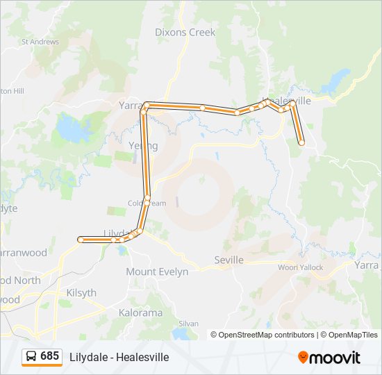 685 Route: Schedules, Stops & Maps - Healesville (Updated)