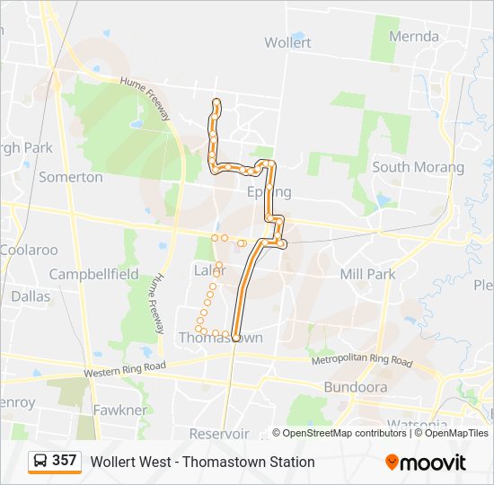 357 Route: Schedules, Stops & Maps - Thomastown Station (Updated)