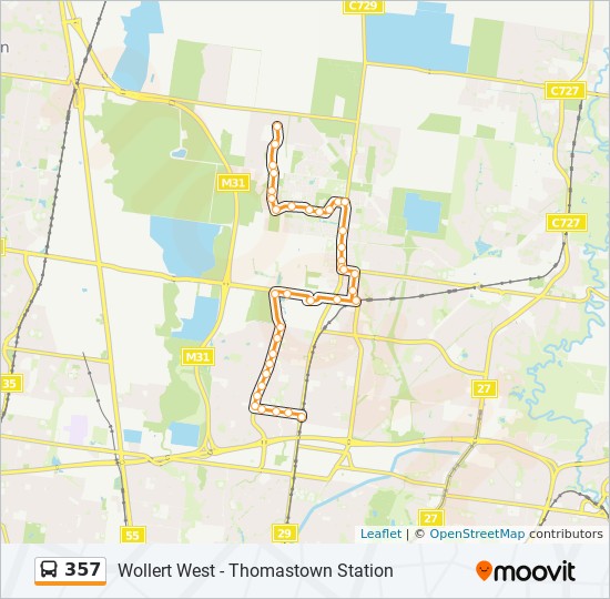 357 Route: Schedules, Stops & Maps - Thomastown Station