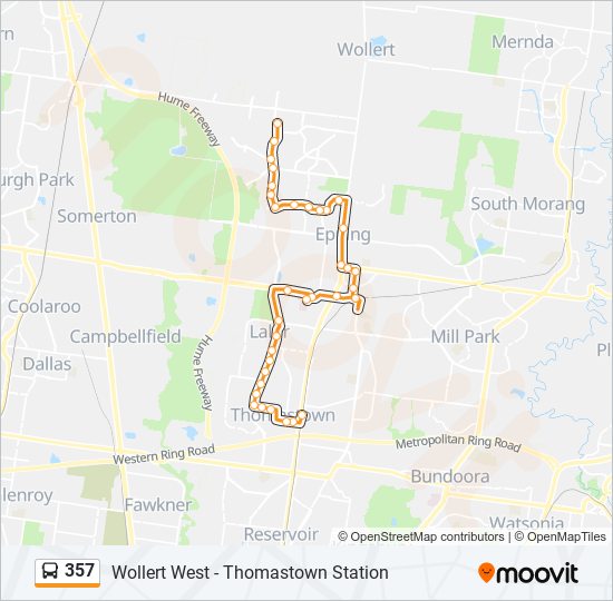 357 Route: Schedules, Stops & Maps - Wollert West (Updated)