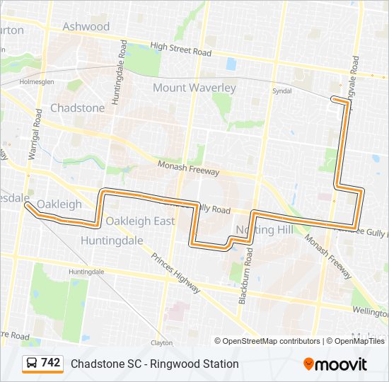 742 Route: Schedules, Stops & Maps - Ringwood Station (Updated)