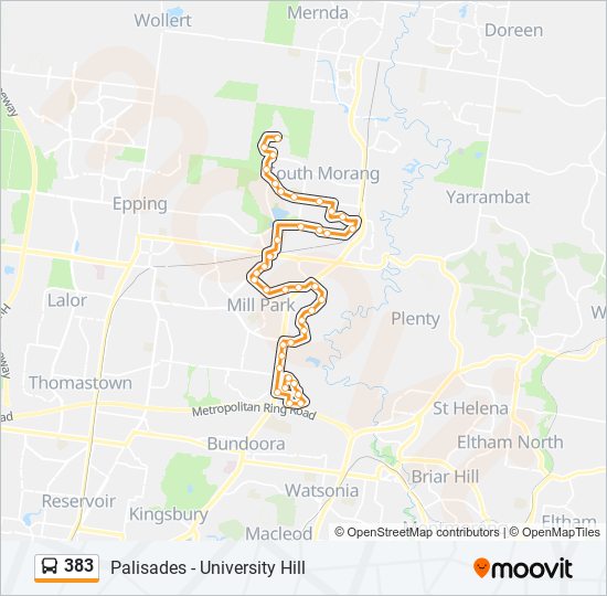 383 Route: Schedules, Stops & Maps - University Hill (Updated)
