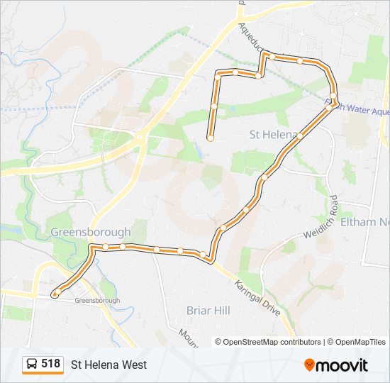518 Route: Schedules, Stops & Maps - St Helena West (Updated)