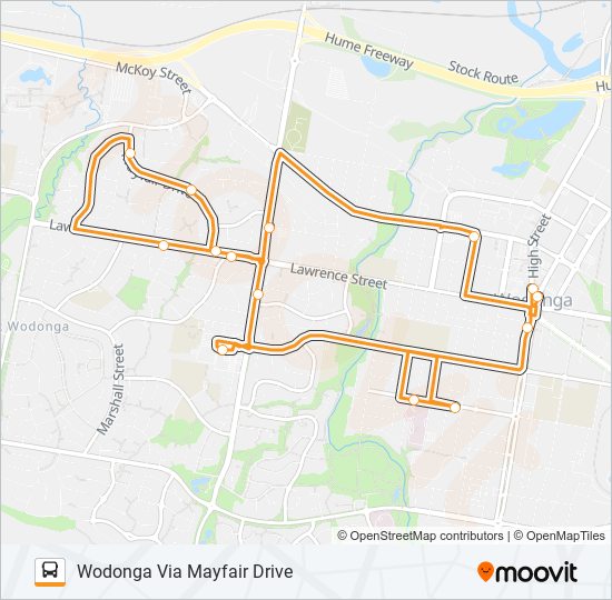 m Route: Schedules, Stops & Maps - Wodonga (Updated)