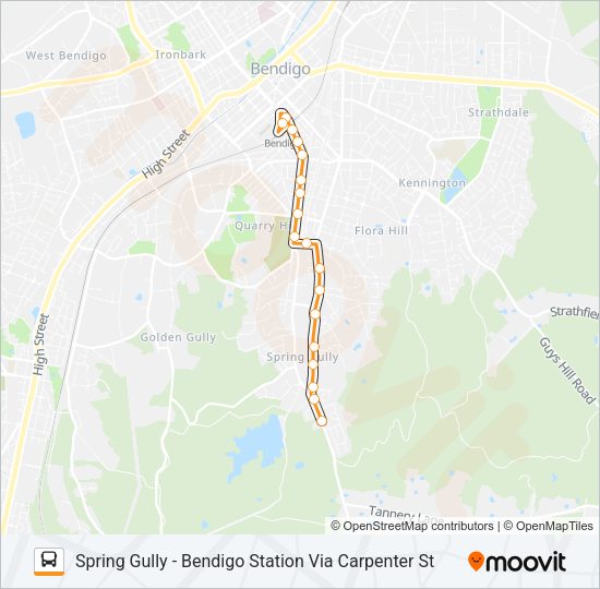 65 Route: Schedules, Stops & Maps - Spring Gully (Updated)