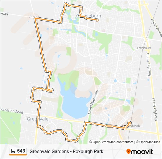 543 Route: Schedules, Stops & Maps - Roxburgh Park (Updated)