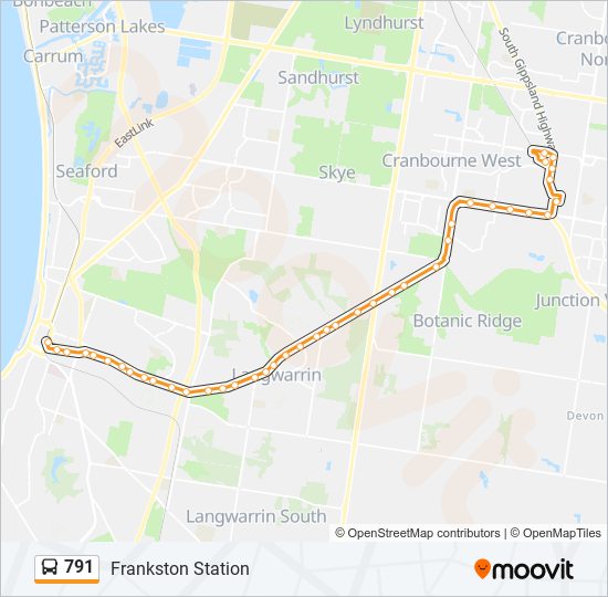 791 Route: Schedules, Stops & Maps - Frankston Station (Updated)