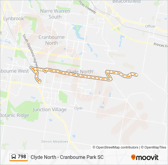 798 Route: Schedules, Stops & Maps - Clyde North (Updated)