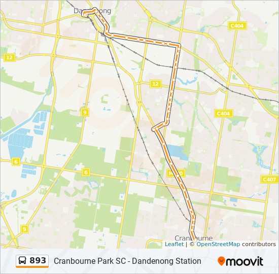 893 Route: Schedules, Stops & Maps - Cranbourne Park Sc