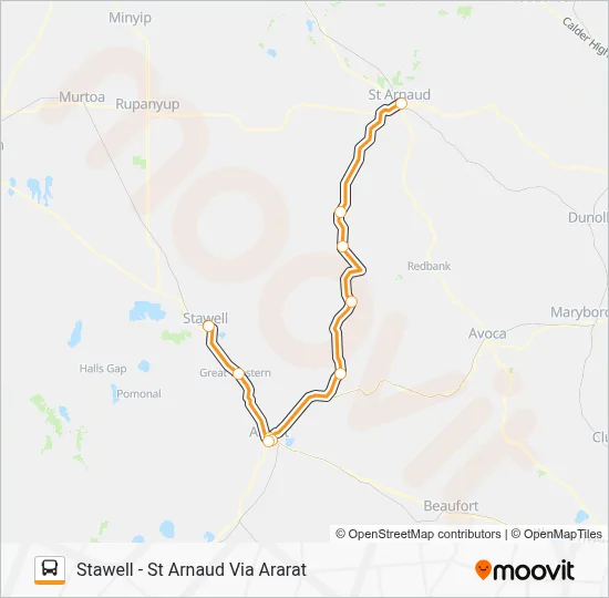 STAWELL ST ARNAUD VIA ARARAT Route: Schedules, Stops & Maps - St Arnaud ...