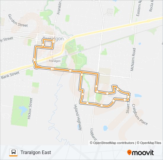 43 Route: Schedules, Stops & Maps - Traralgon East (Updated)