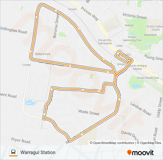 85 Route: Schedules, Stops & Maps - Warragul Station (Updated)