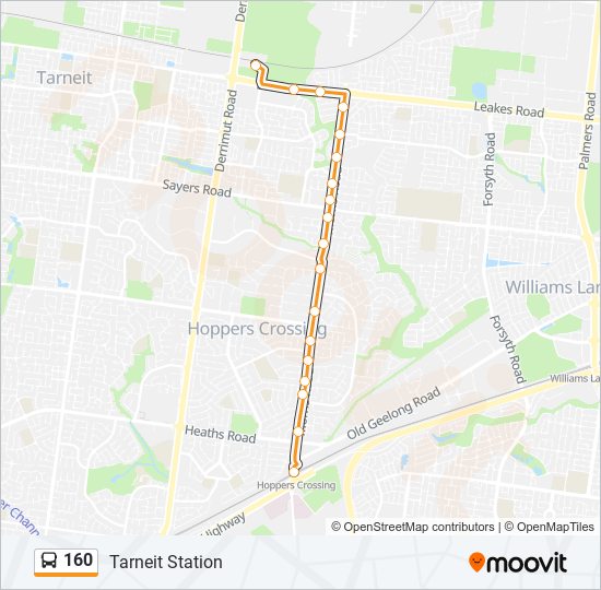 160 Route: Schedules, Stops & Maps - Tarneit Station (Updated)
