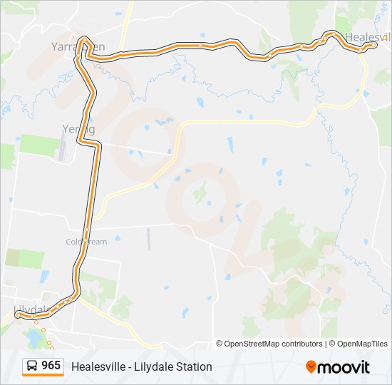 965 Route: Schedules, Stops & Maps - Lilydale Station (Updated)