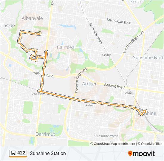 422 Route: Schedules, Stops & Maps - Sunshine Station (Updated)