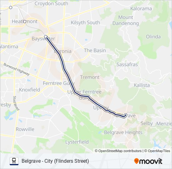 belgrave Route: Schedules, Stops & Maps - City (Flinders Street) (Updated)