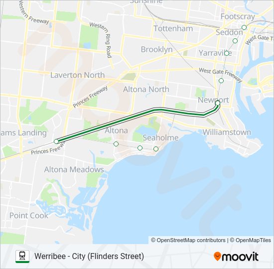 werribee Route: Schedules, Stops & Maps - Laverton Via Altona Loop ...