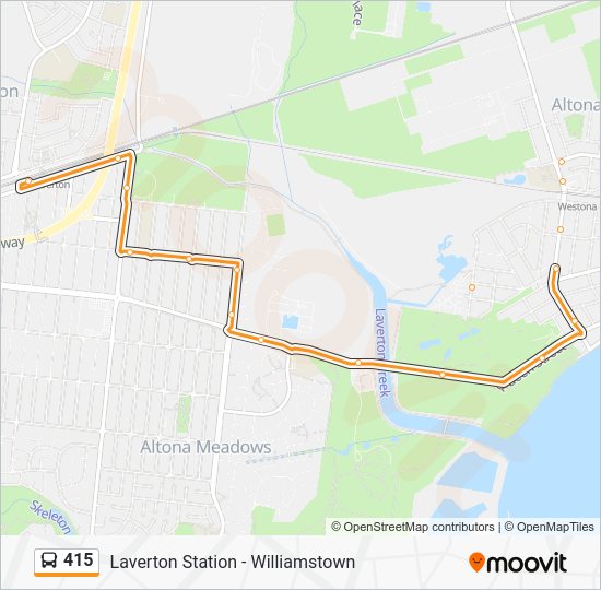 415 Route: Schedules, Stops & Maps - Laverton Station (Updated)