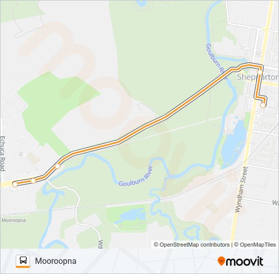 1 Route: Schedules, Stops & Maps - Mooroopna (Updated)