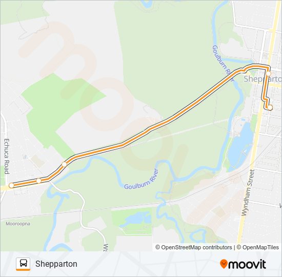 1 Route: Schedules, Stops & Maps - Shepparton (Updated)