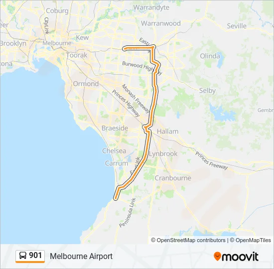 901 Route: Schedules, Stops & Maps - Blackburn Station (Updated)