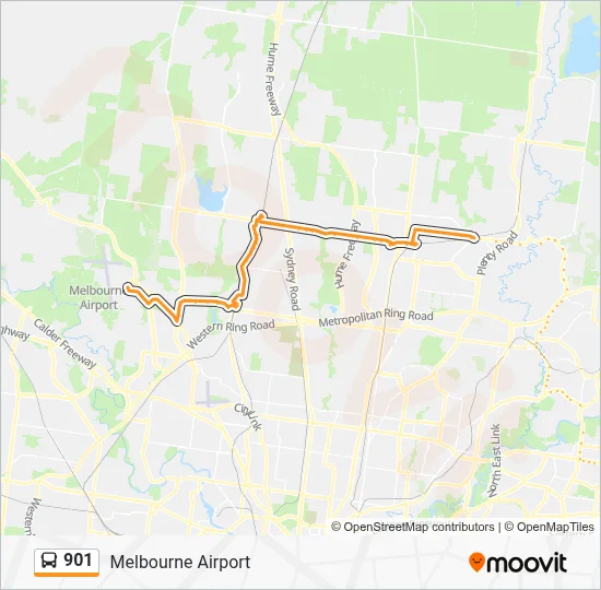 901 Route: Schedules, Stops & Maps - Melbourne Airport (Updated)