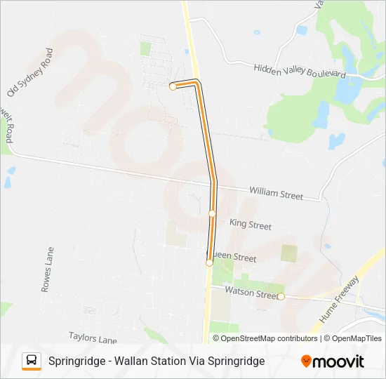 WALLAN 2 Route: Schedules, Stops & Maps - Springridge (Updated)