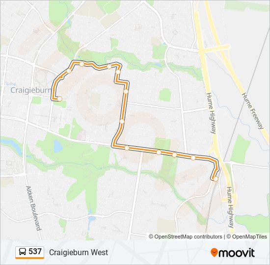 537 Route: Schedules, Stops & Maps - Craigieburn West (Updated)