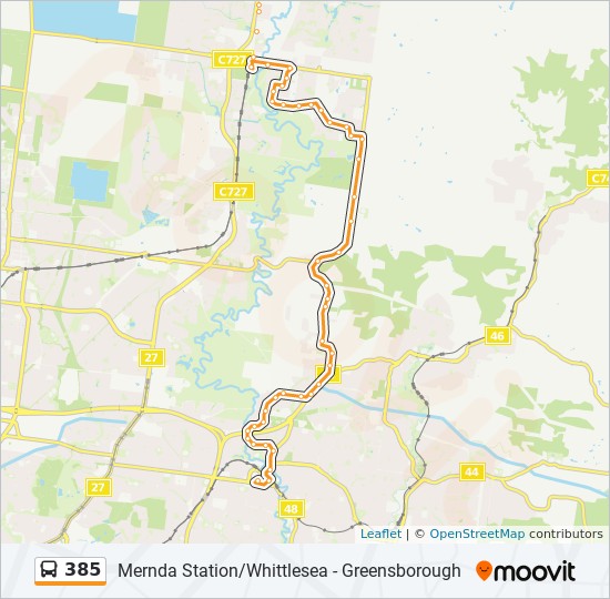 385 Route: Schedules, Stops & Maps - Mernda Station/Whittlesea