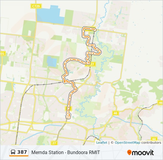 387 Route: Schedules, Stops & Maps - Bundoora RMIT