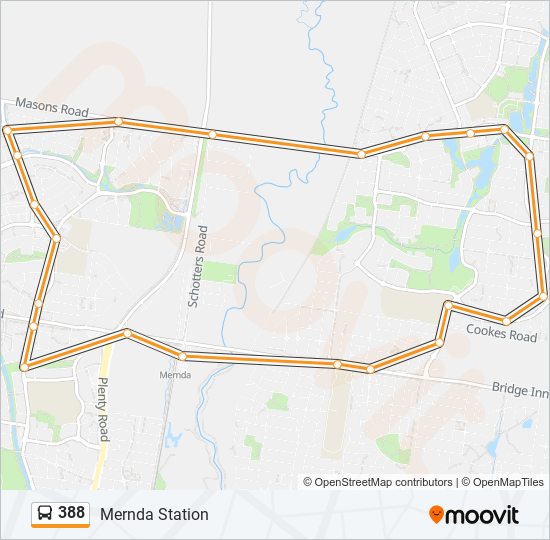 388 Route: Schedules, Stops & Maps - Mernda Station (Updated)