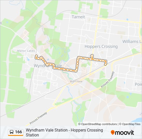 166 Route: Schedules, Stops & Maps - Wyndham Vale Station (Updated)