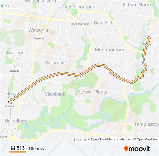 513 Route: Schedules, Stops & Maps - Glenroy (Updated)